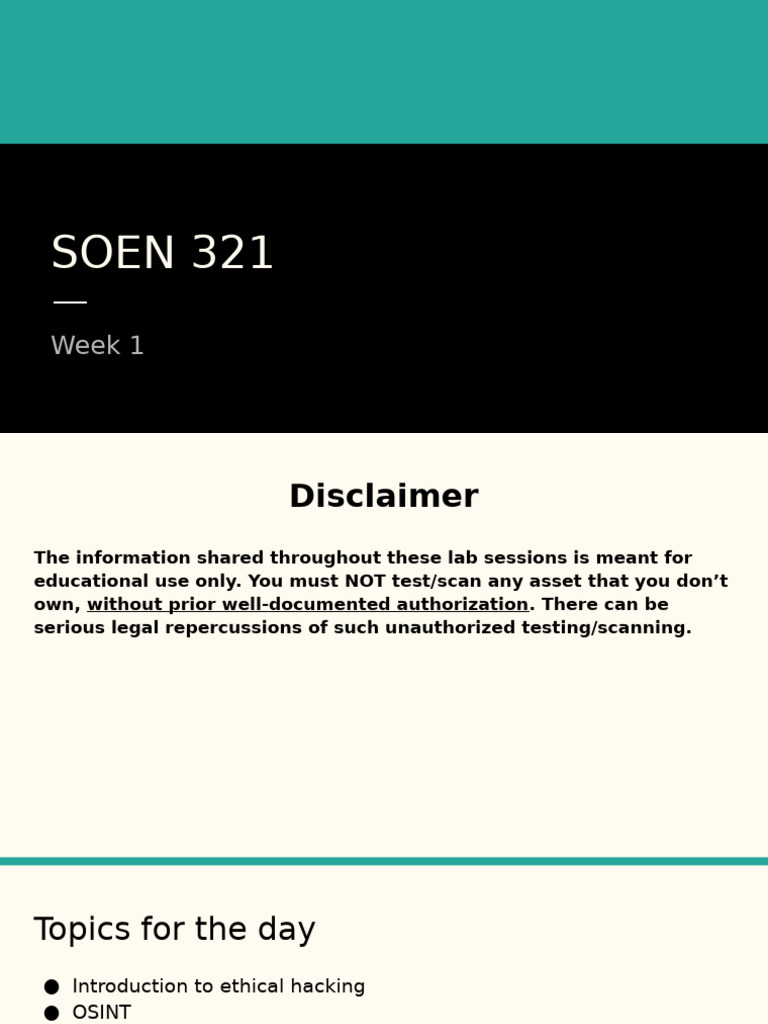 SOEN 321 - Week 1 | PDF | Security Engineering | Computing
