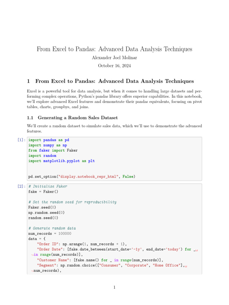 Excel To Pandas Advanced Data Techniques For BI Devs 1729266352 | PDF | Microsoft Excel ...