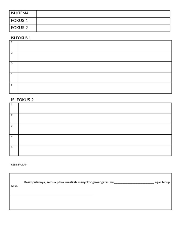 Kotak Fokus Rumusan | PDF