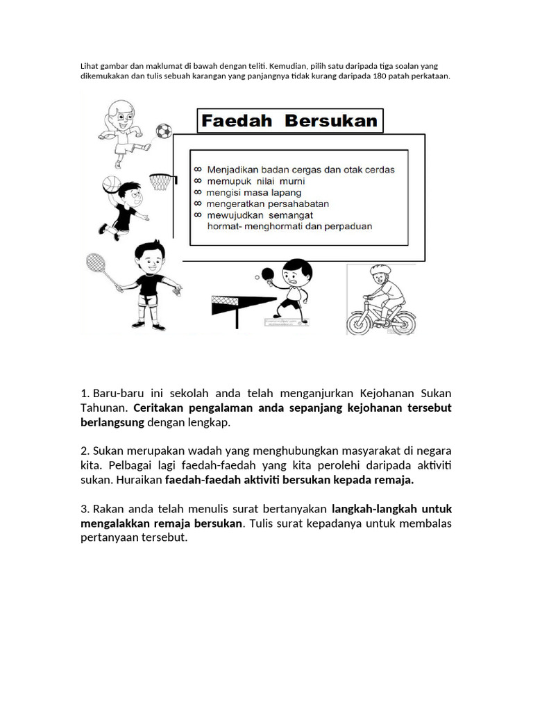 Soalan Pt3 Karangan Sukan Pdf