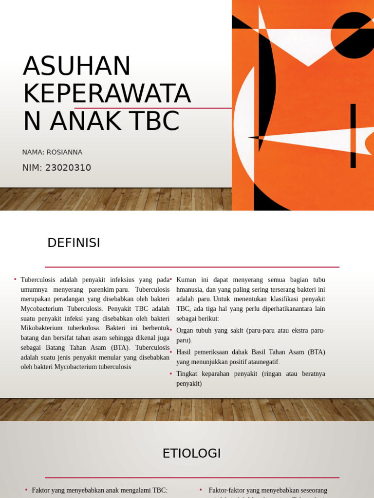 ASUHAN KEPERAWATAN ANAK TBC Fix Rosianna | PDF | Kesehatan Holistik | Sains & Matematika