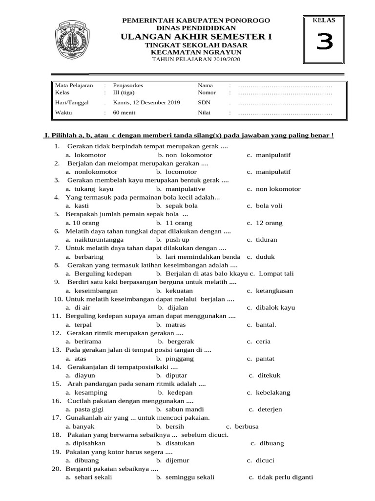 Soal UAS KL 3 OK | PDF