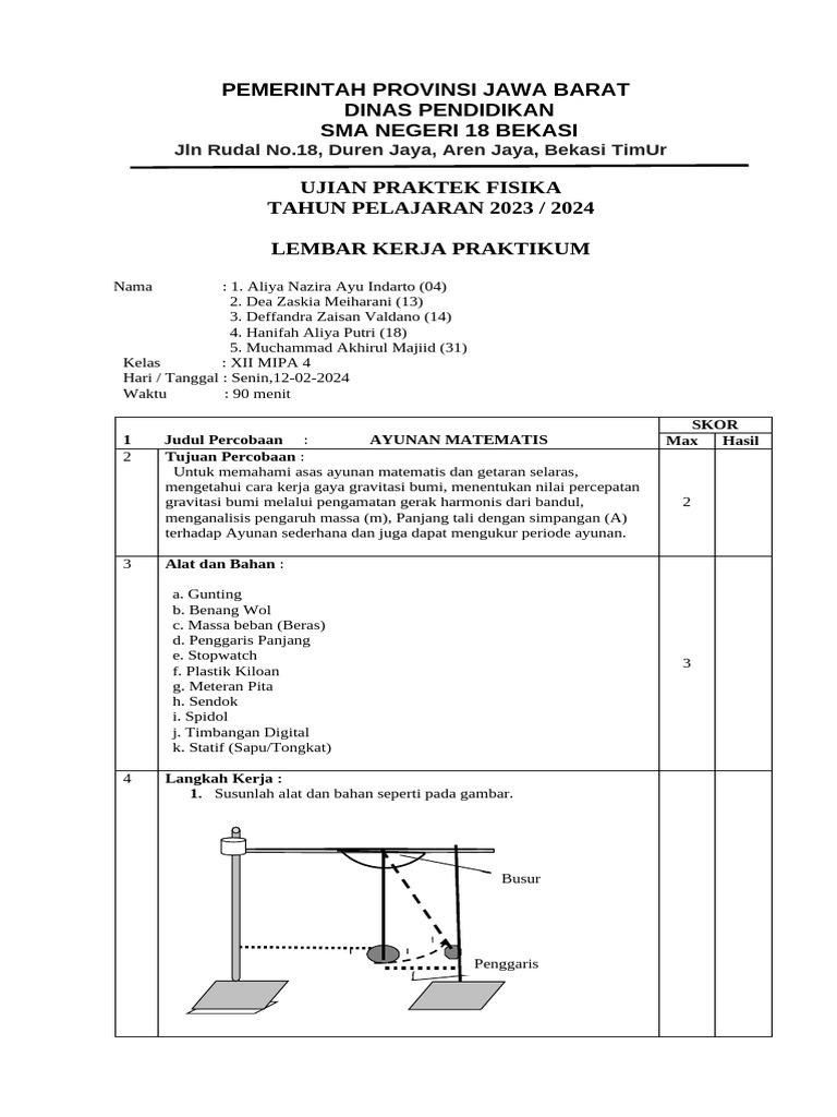 Uprak Fisika Pusing | PDF