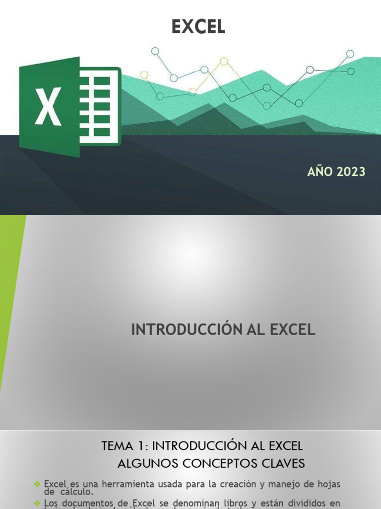 Introducción A Excel | PDF | Microsoft Excel | Hoja de cálculo