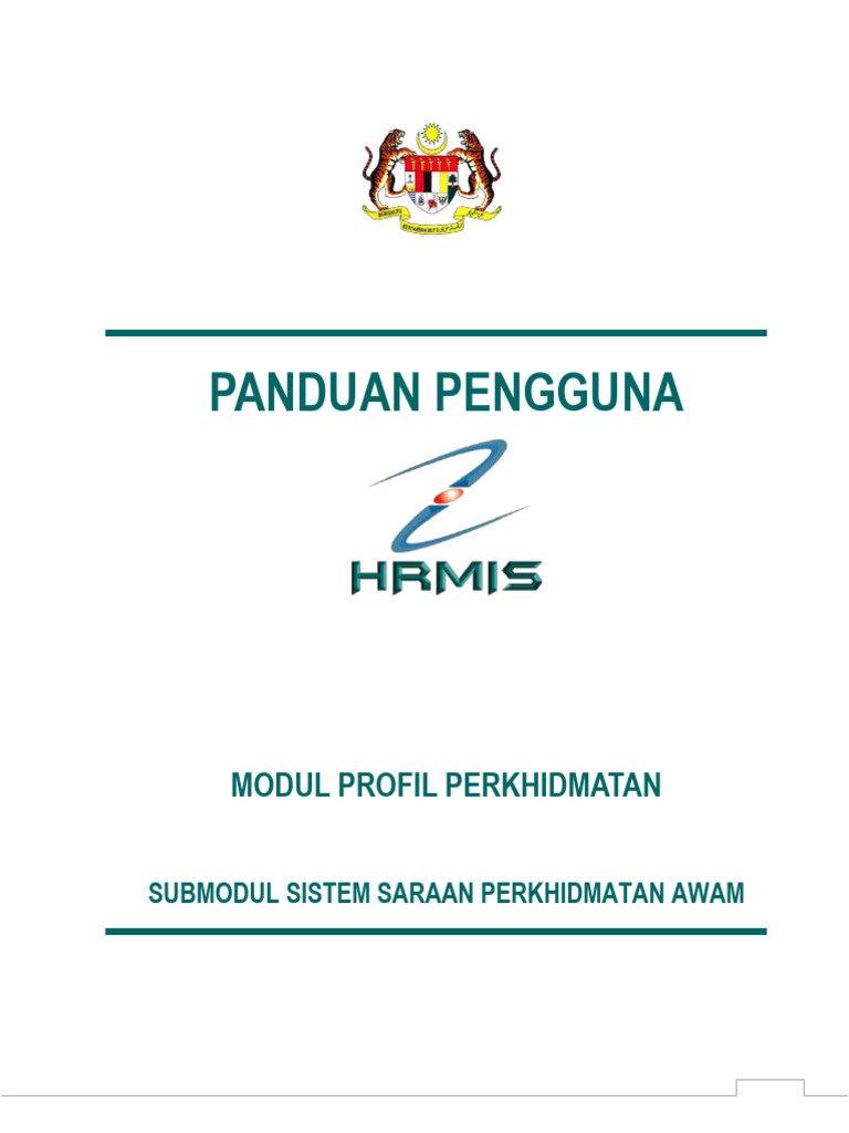Panduan Pengguna Cetakan Opsyen Sspa Hrmis | PDF