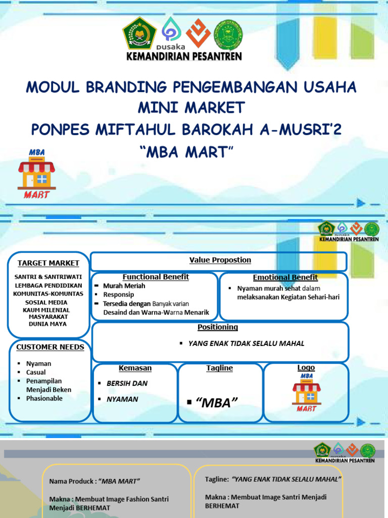 Branding Mini Market MBA Mart Santri | PDF | Seni