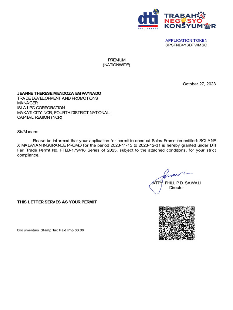 Permit-Solane X Malayan Insurance Promo SPSFND4Y3DTWMSO ...