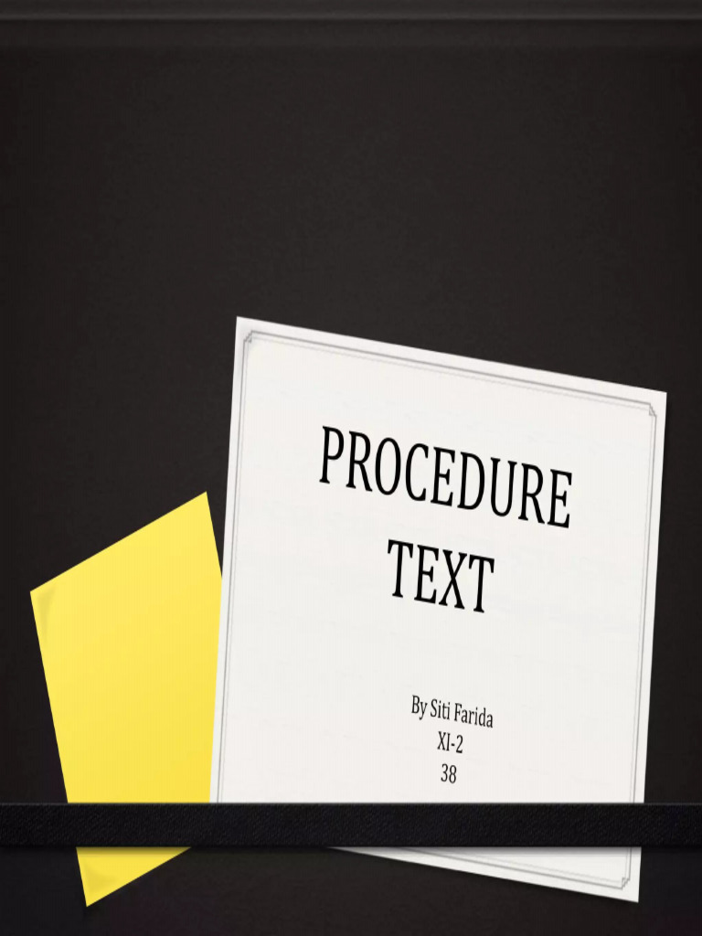 Procedure Text | PDF