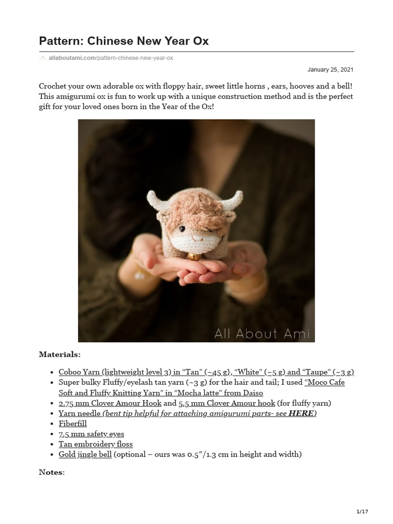 Ox | PDF | Crochet | Figured Fabrics