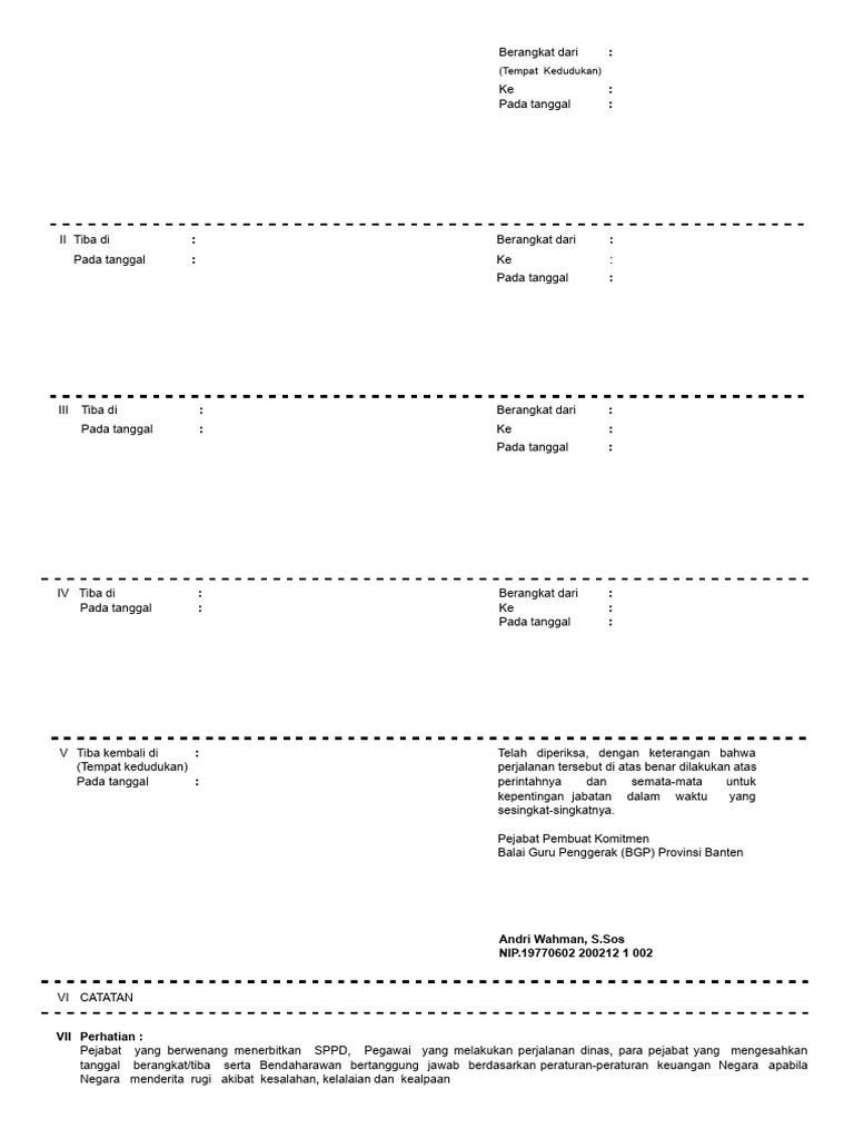 SPPD BGP Provinsi Banten | PDF
