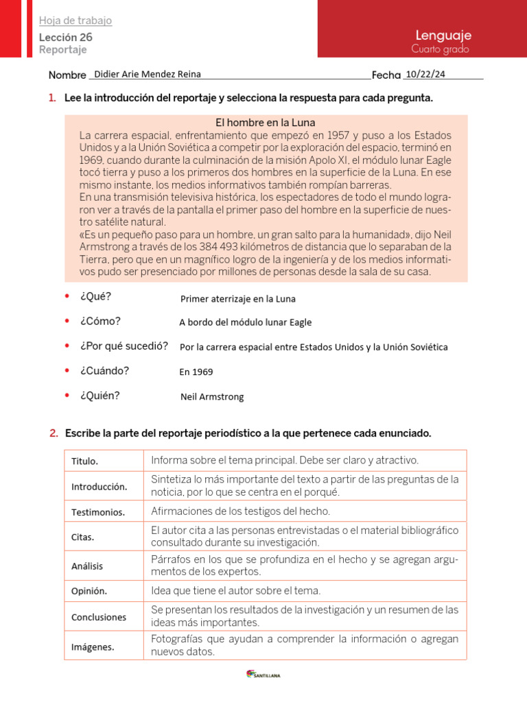 Lec26 Reportaje111 | PDF | Luna | Carrera en el espacio