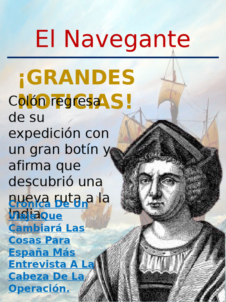 El Navegante | PDF | Cristobal colon