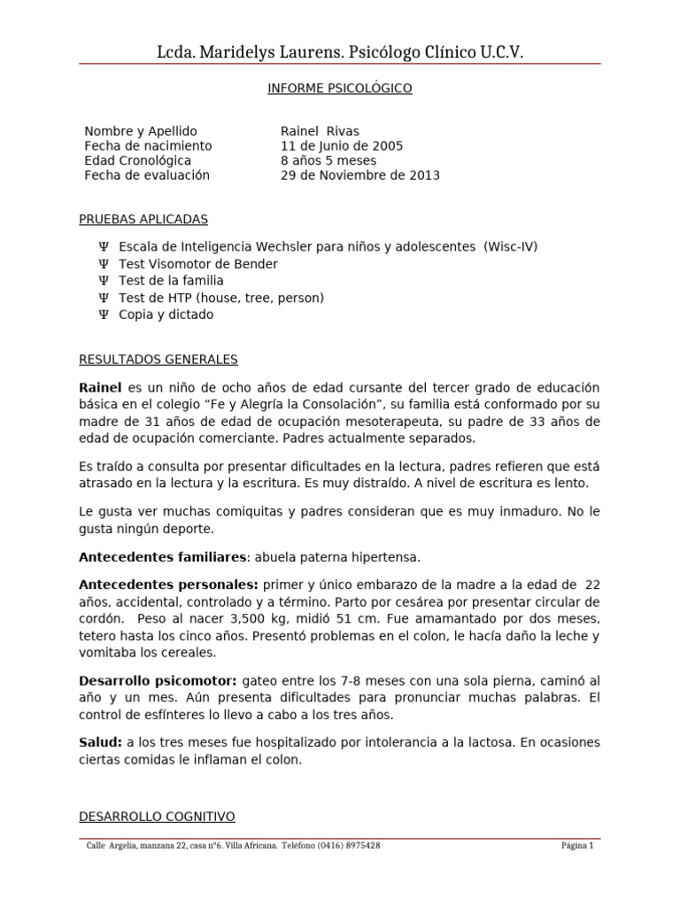 Rainel Rivas | PDF | Memoria | Aprendizaje