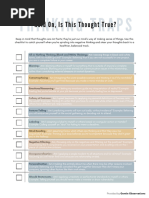 Challenging Black & White Thinking Worksheet | PDF | Thought ...