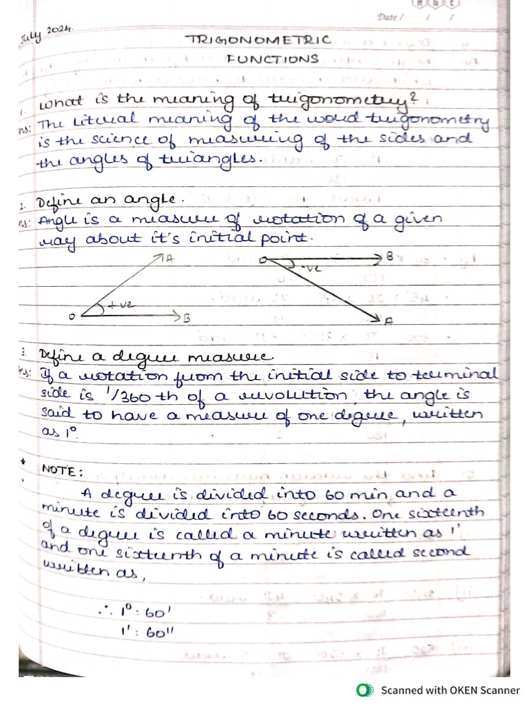 Trignometric Functions and Relations | PDF