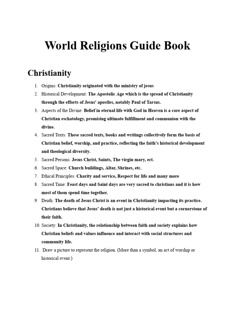 World Religions Guide Book | PDF | Faith | Spirituality