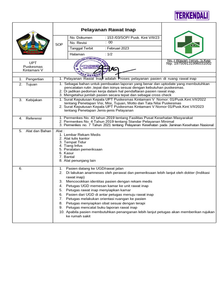 3 Sop Ranap | PDF | Pengembangan Diri
