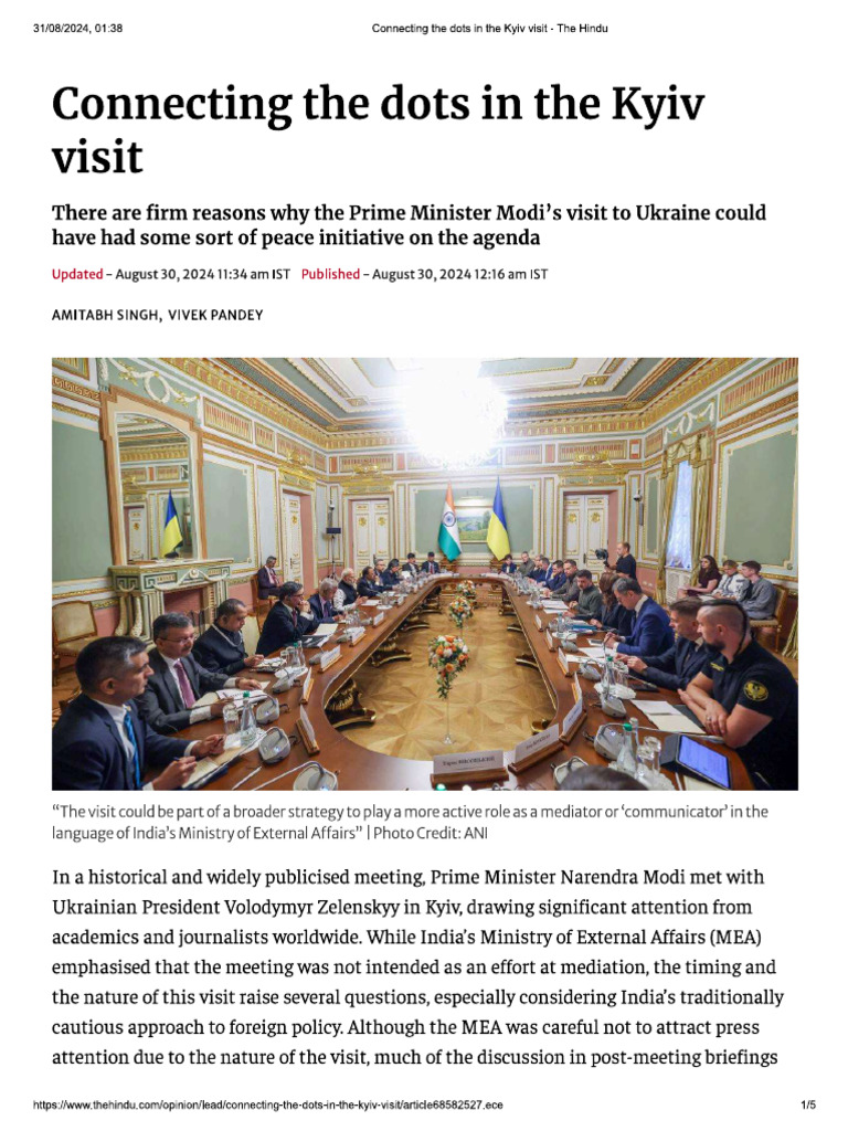 Modi Ukraine Visit | PDF
