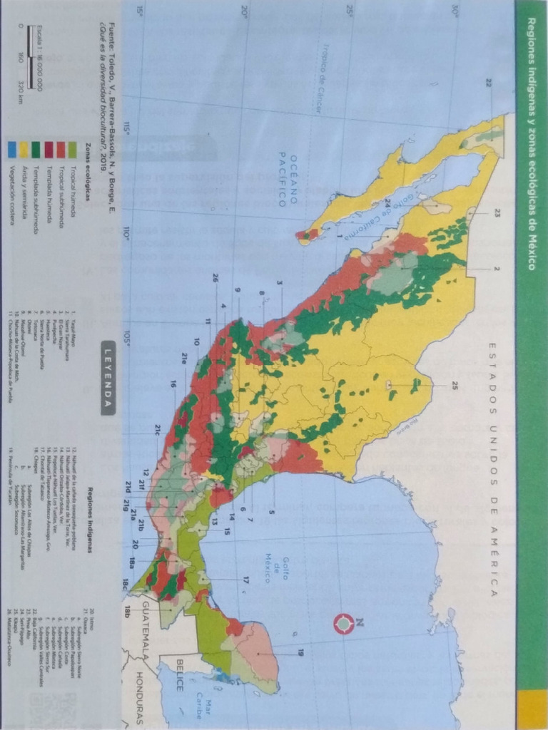 Mapa de regiones socio culturales de México | PDF