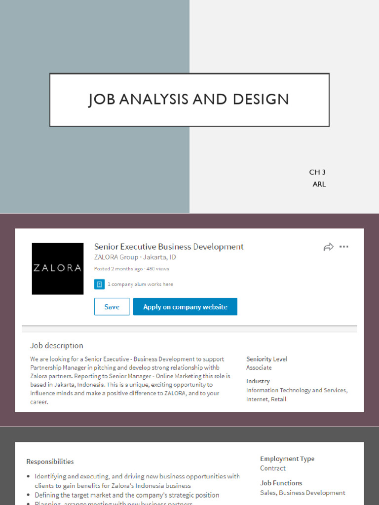 MSDM 3_ Job Analysis & Design | PDF | Business | Cognition MSDM 3_ Job Analysis & Design | PDF | Business | Cognition