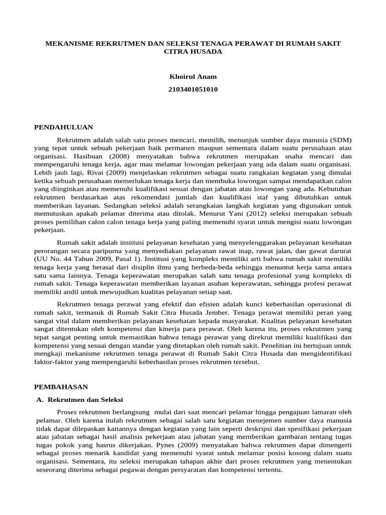 Tugas Uts Manajemen SDM | PDF