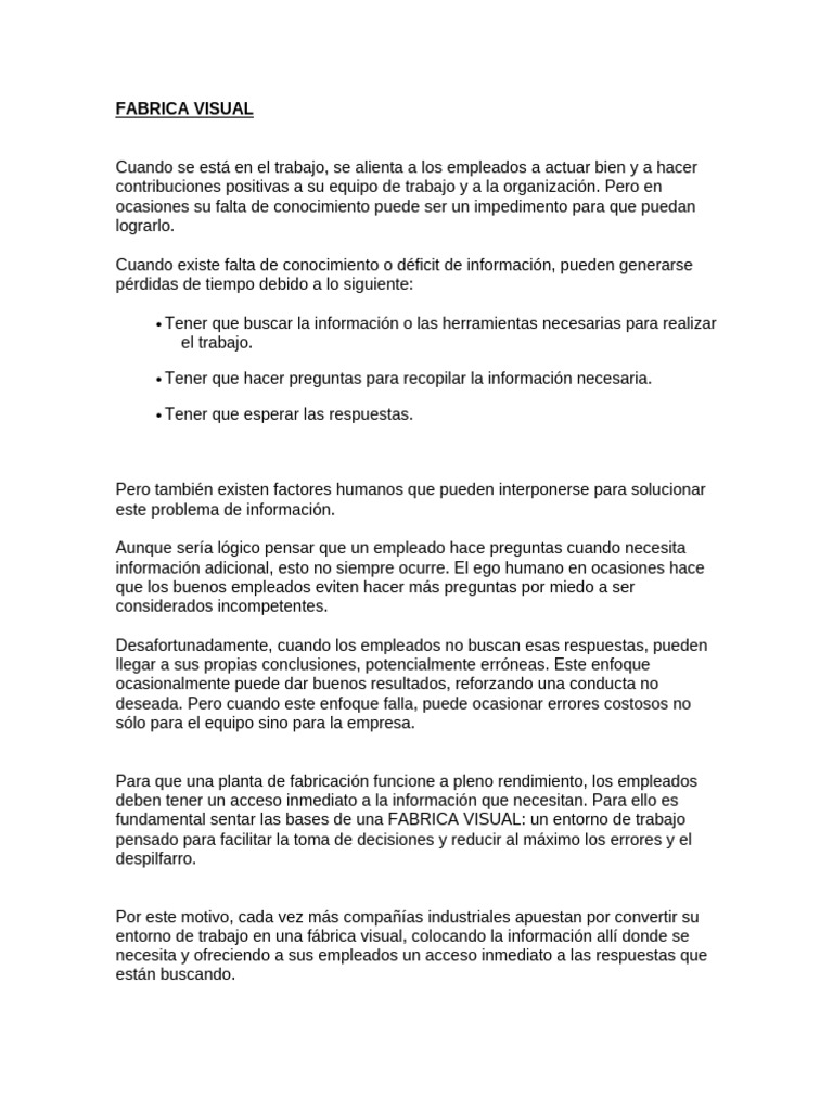 Fabrica Visual | PDF | Información | Toma de decisiones