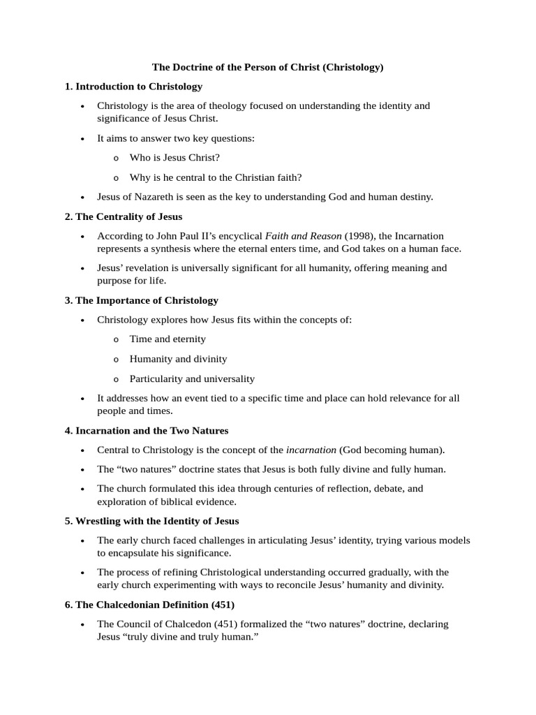 Understanding Christology: Key Concepts | PDF | Christology ...
