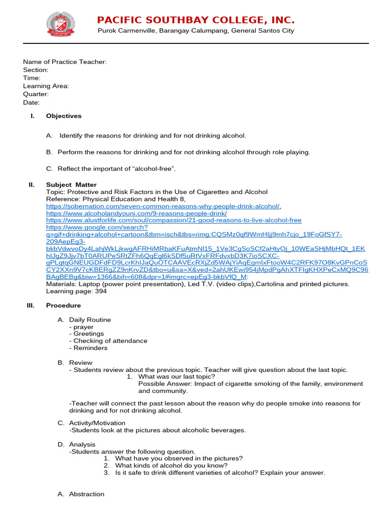 Lesson-Plan-sample | PDF | Nonverbal Communication | Communication