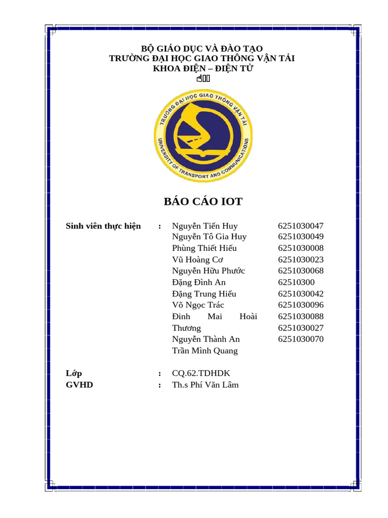 Báo Cáo Iot | PDF