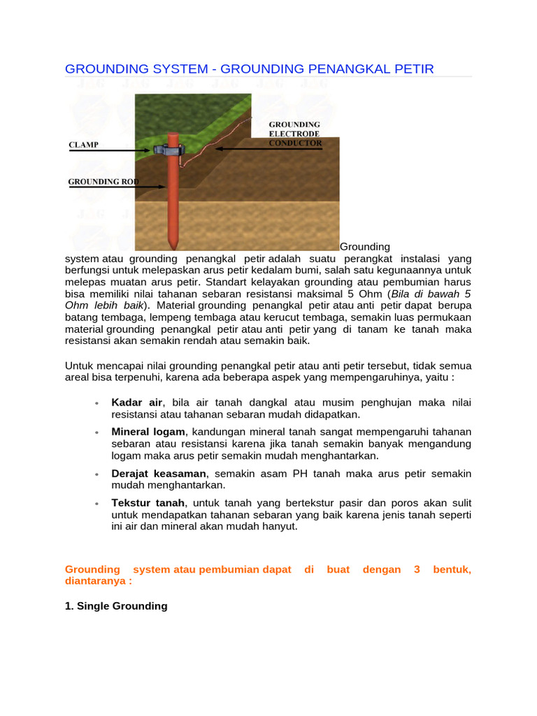 Grounding System | PDF | Teknologi & Rekayasa