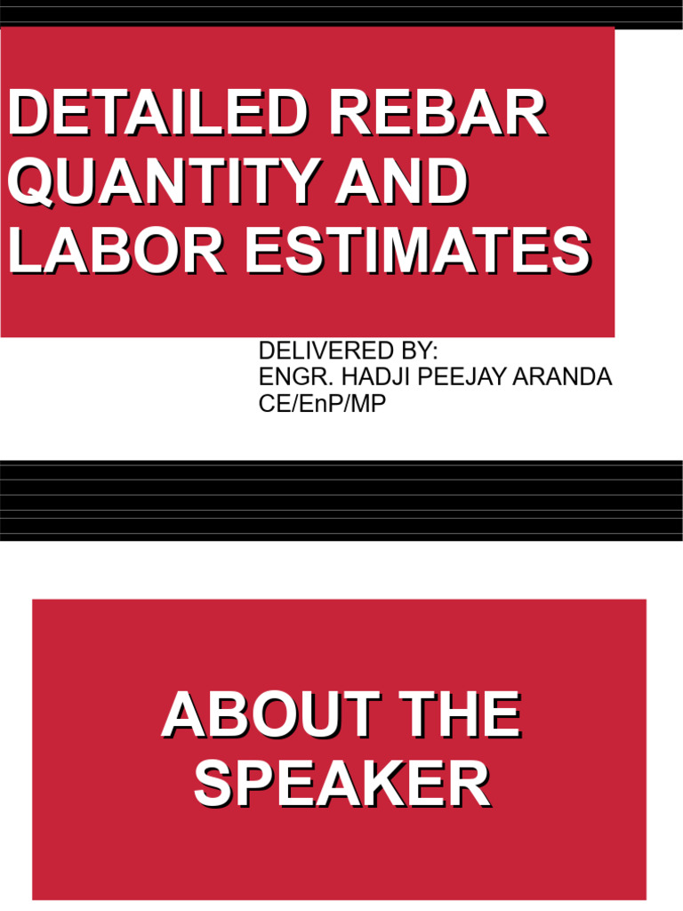 Detailed Rebar Estimates Presentation | PDF | Reinforced Concrete ...