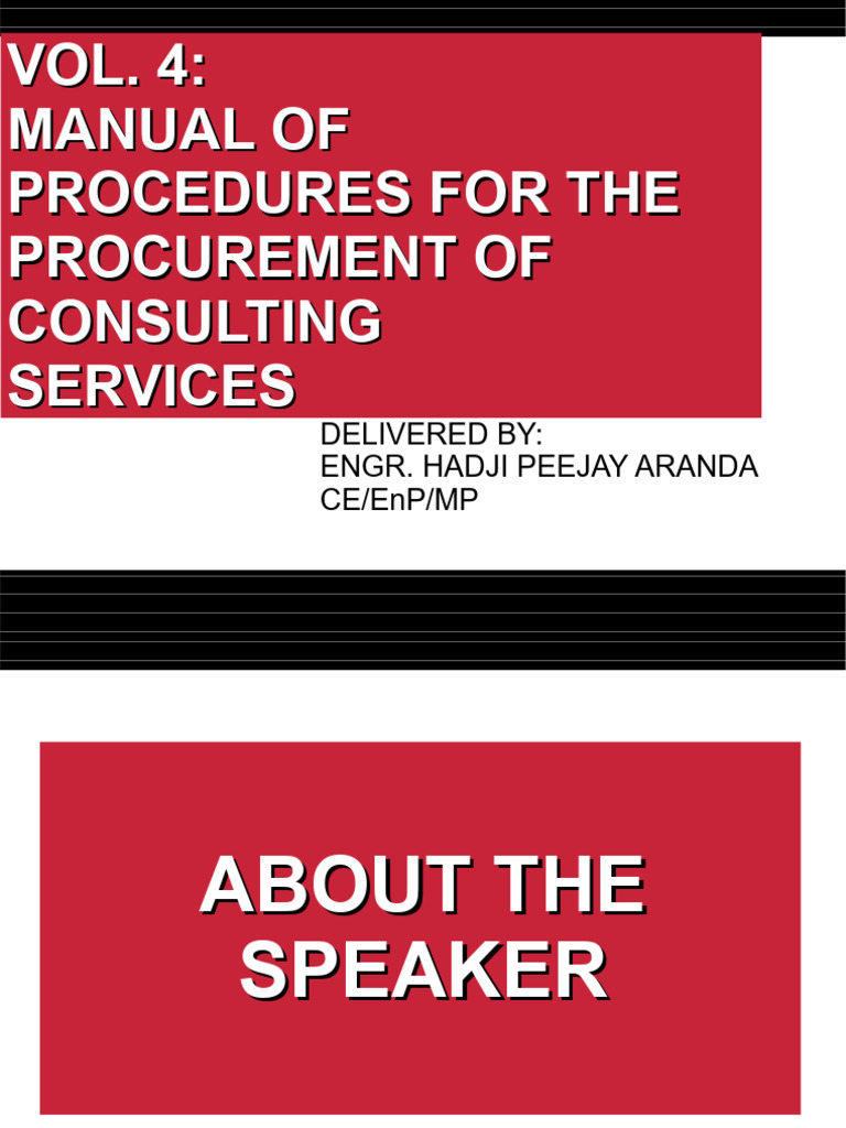 Presentation Gpm Vol 4 | PDF | Procurement | Feasibility Study