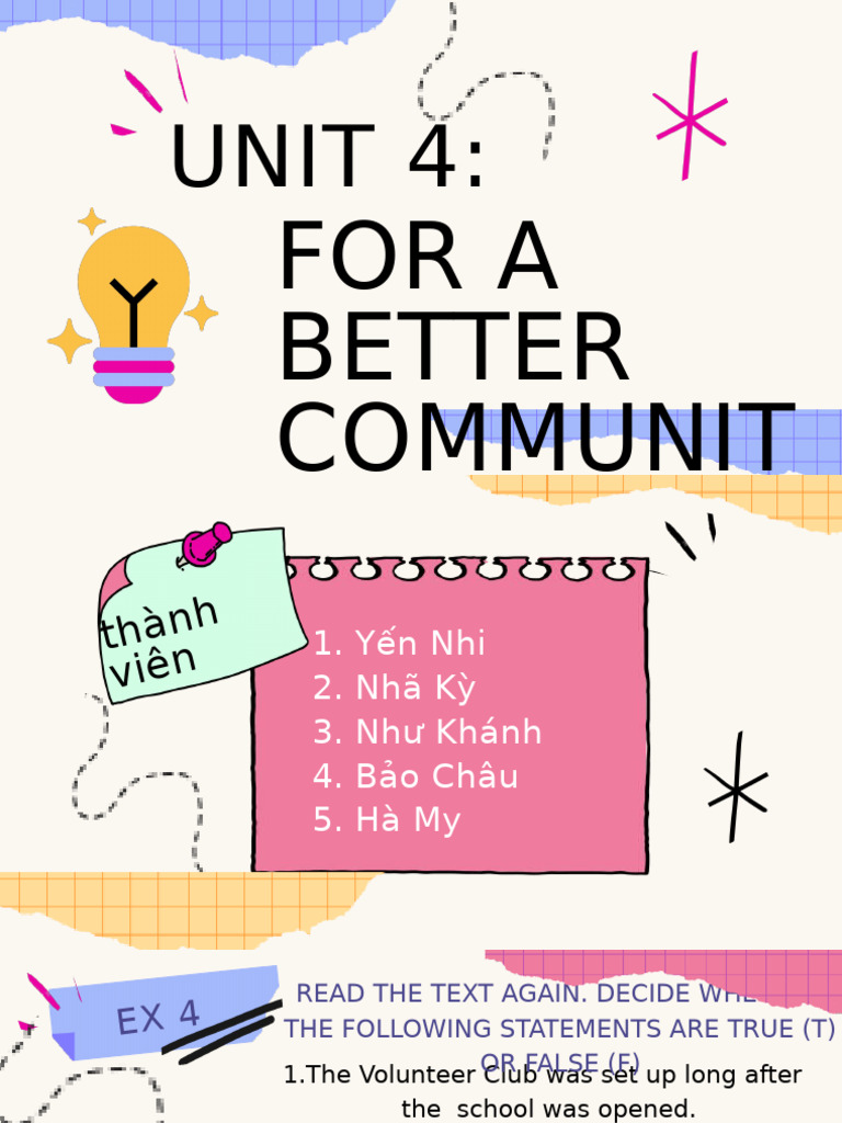 Unit 4 For A Better Community | PDF | Self-Improvement | Wellness