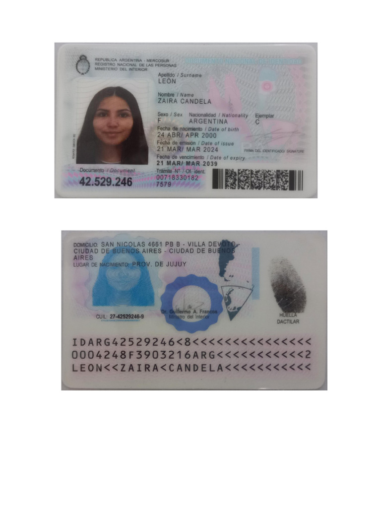 Documento Frente y Dorso | PDF