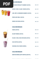 Cafe Akasa Menu | PDF | Meal | Drink