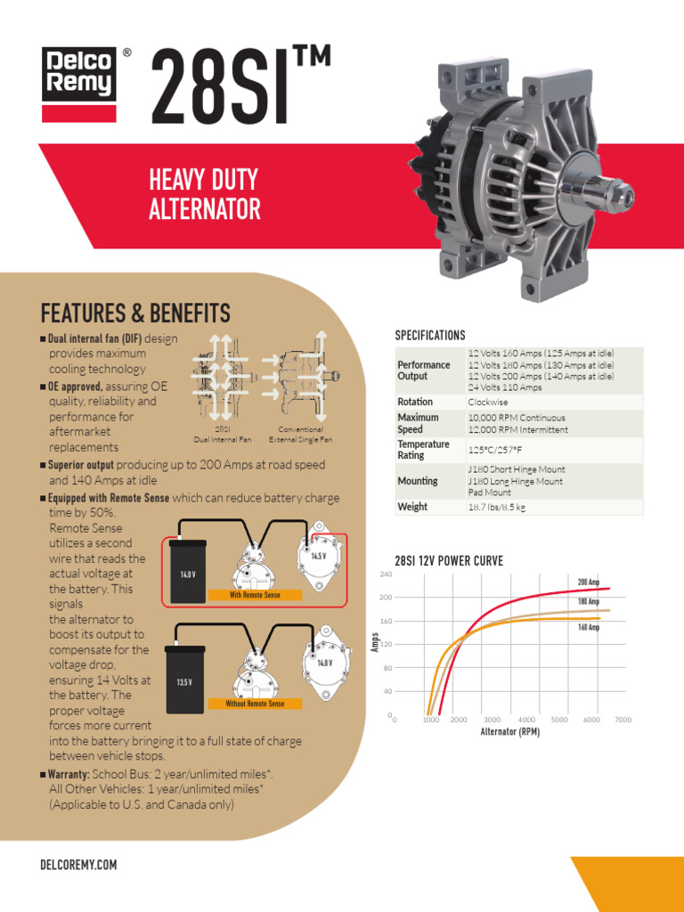 Delco 28SI Sheet 1 24 Alternator | PDF | Electrical Engineering ...