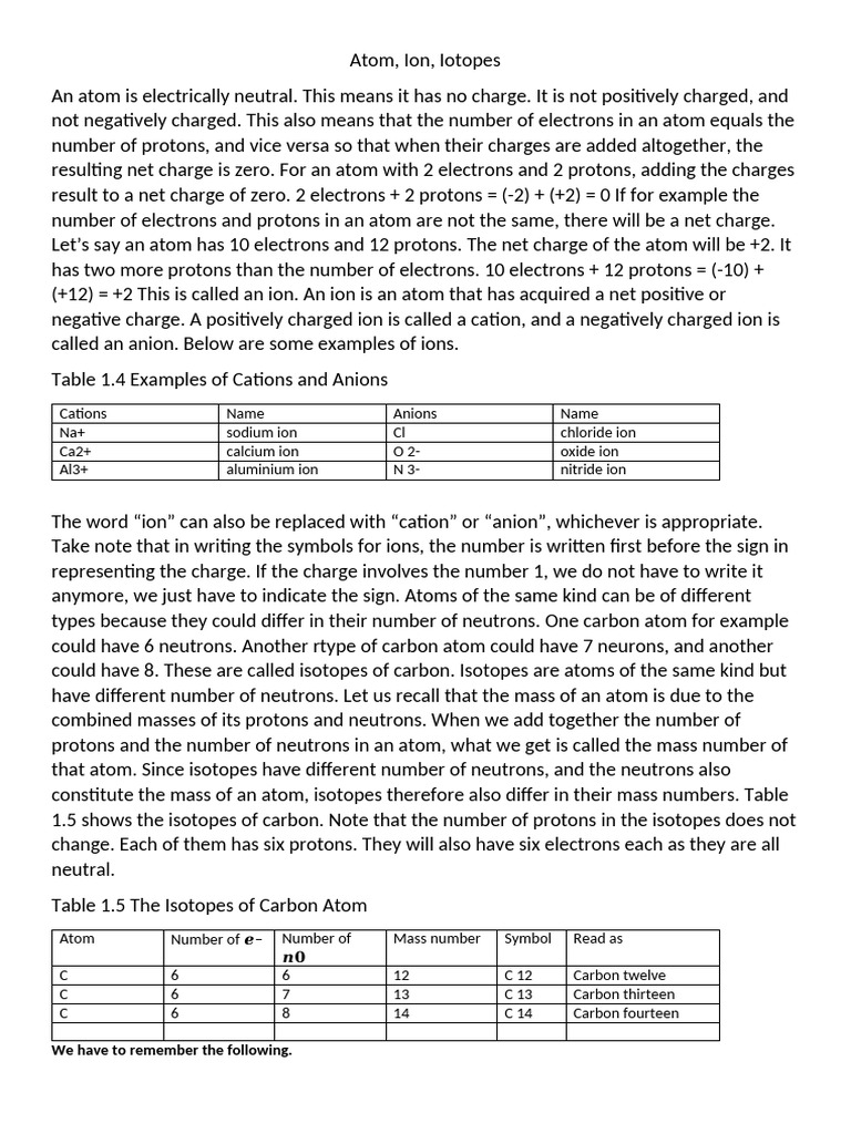 Applied Chem Quarter 2 Periodic Table | PDF | Ion | Atoms