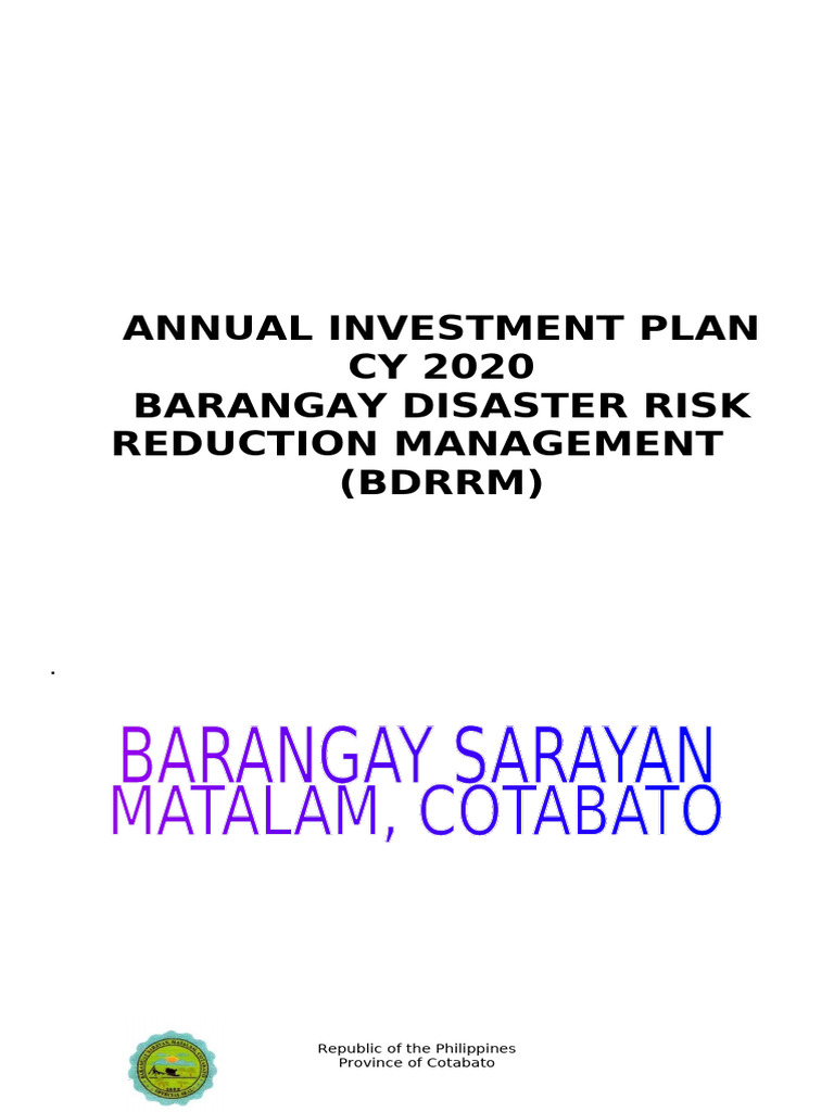 5% BDRRM Resolution 2020 AIP | PDF | Emergency Management | Risk Management