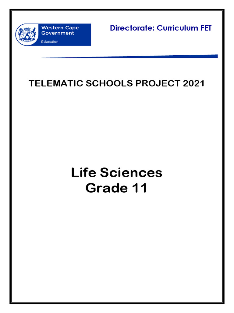 ENG Telematics Life Sciences Grade 11 - 2021 | PDF | Kidney | Lung
