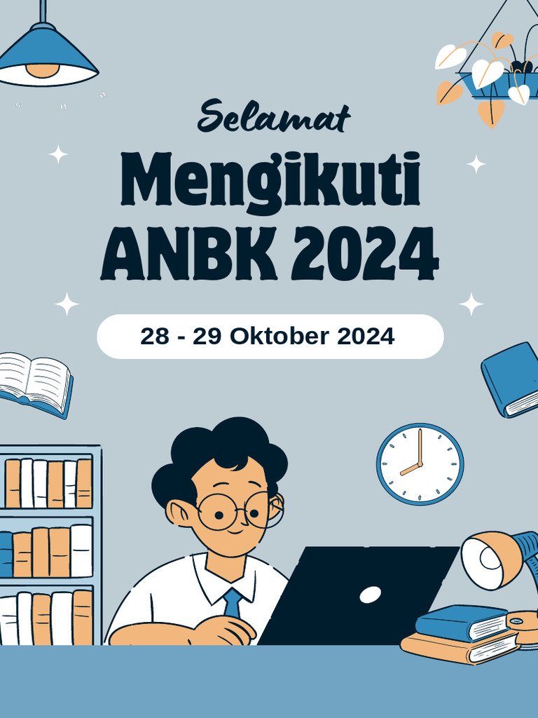 Poster Ilustrasi Harap Tenang Sedang Ada Ujian Abu Dan Putih | PDF