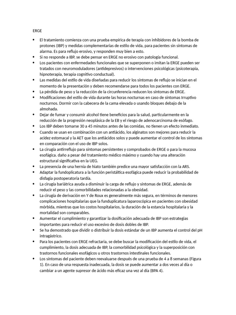 ERGE | PDF | La enfermedad por reflujo gastroesofágico | Enfermedades y trastornos
