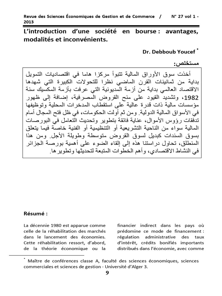 Introduction en bourse : enjeux et avantages | PDF | Actionnaire ...