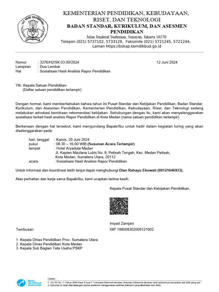 SU - Sosialisasi Hasil Analisis Rapor Pendidikan - Satdik Medan ...