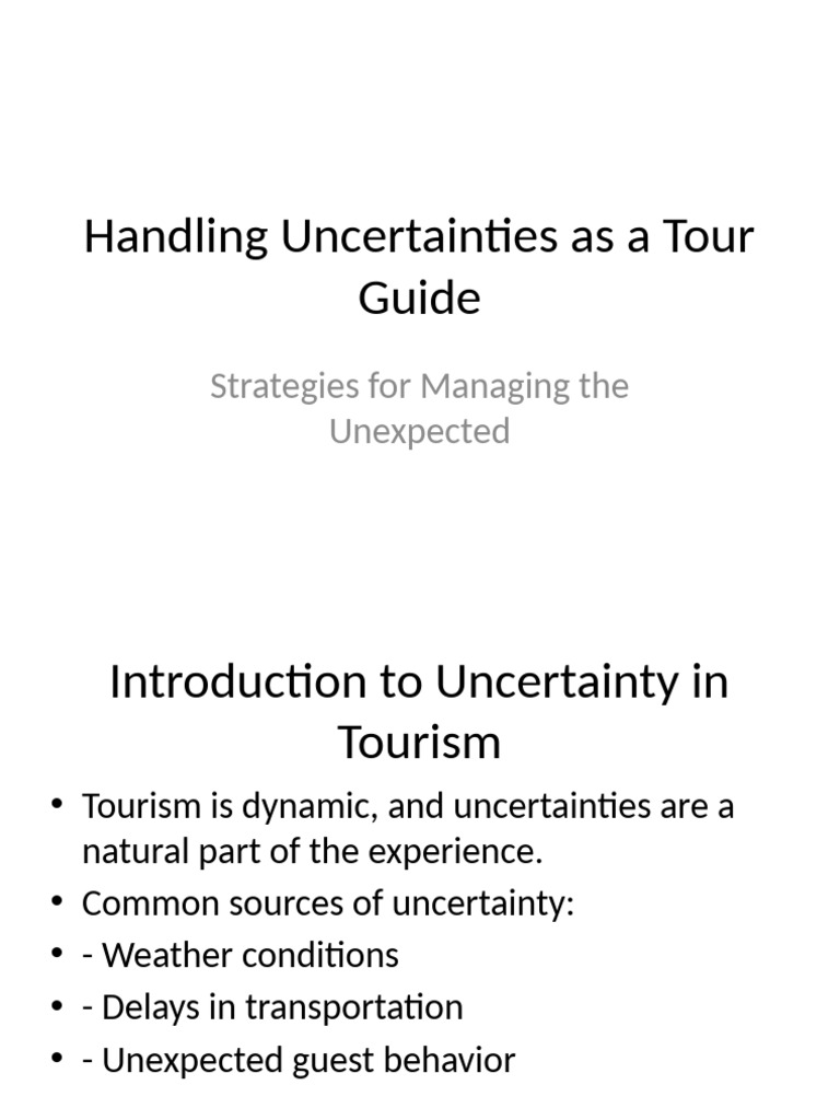 Handling Uncertainties as a Tour Guide | PDF