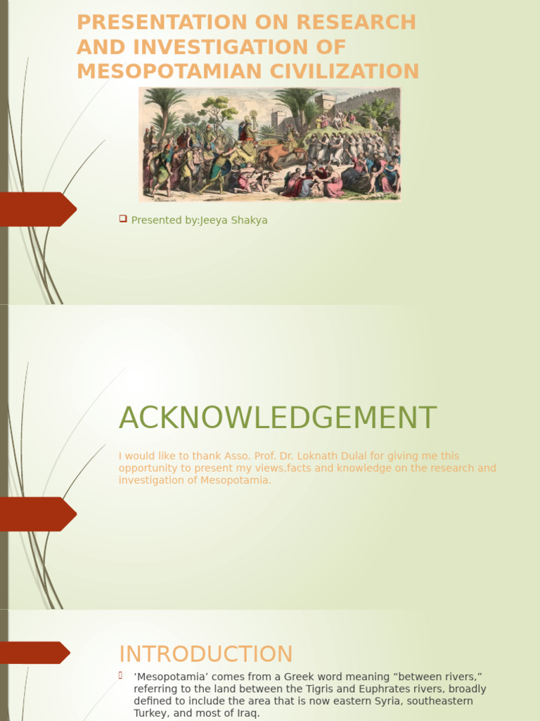 MESOPOTAMIAN CIVILIZATION | PDF | Mesopotamia