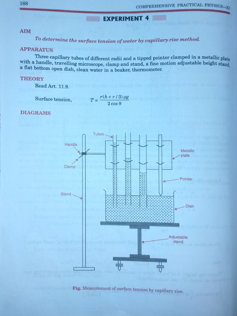 Measure Water Surface Tension Experiment | PDF | Surface Tension ...