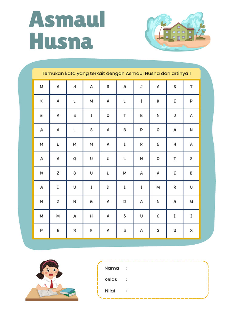 LKPD PAI Asmaul Husna Kelas 4 Semester 1 | PDF