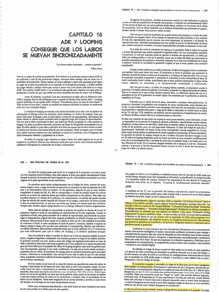 YEDWALL - David - Cap 16 - ADR y Looping | PDF