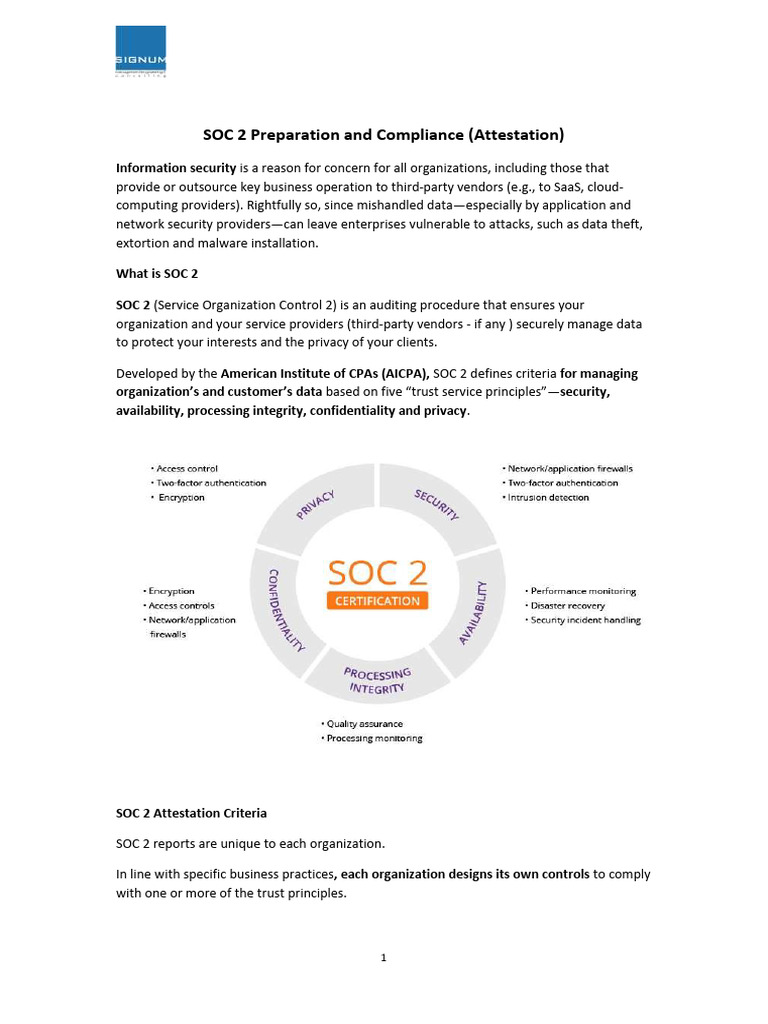 SOC 2 Preparation and Compliance | PDF | Computer Security | Security