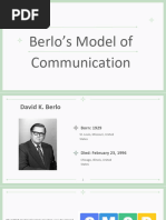 Berlo's Model of Communication | PDF | Communication | Cognition